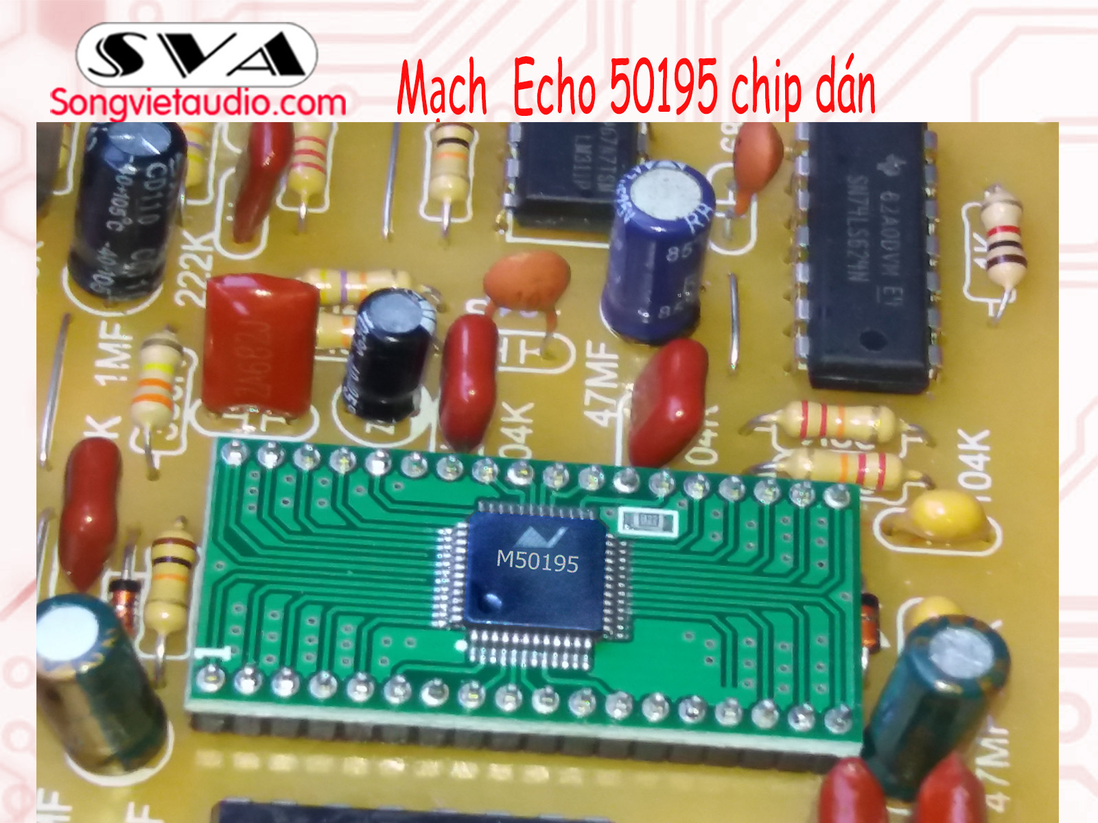 Mạch Echo 50195 chip dán - xung chuẩn 74624 | SongVietAudio